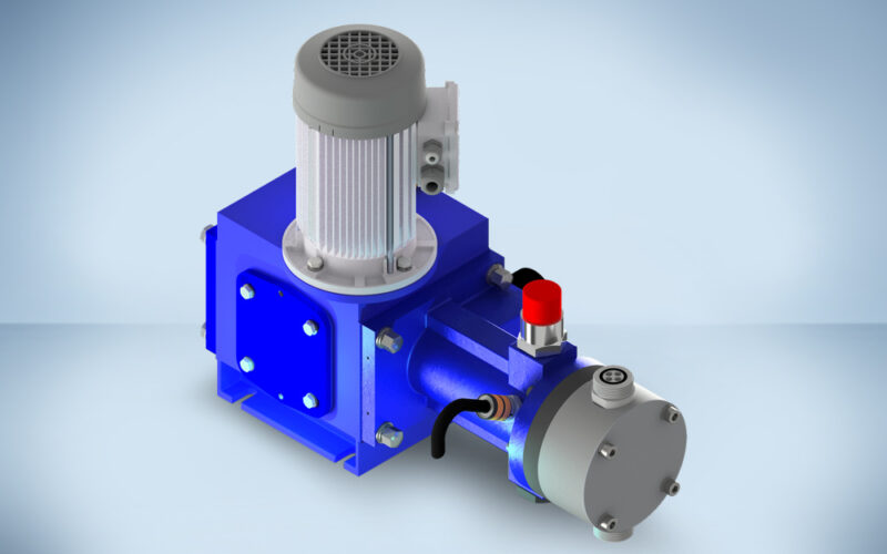 Stroke rate device piston diaphragm metering pump