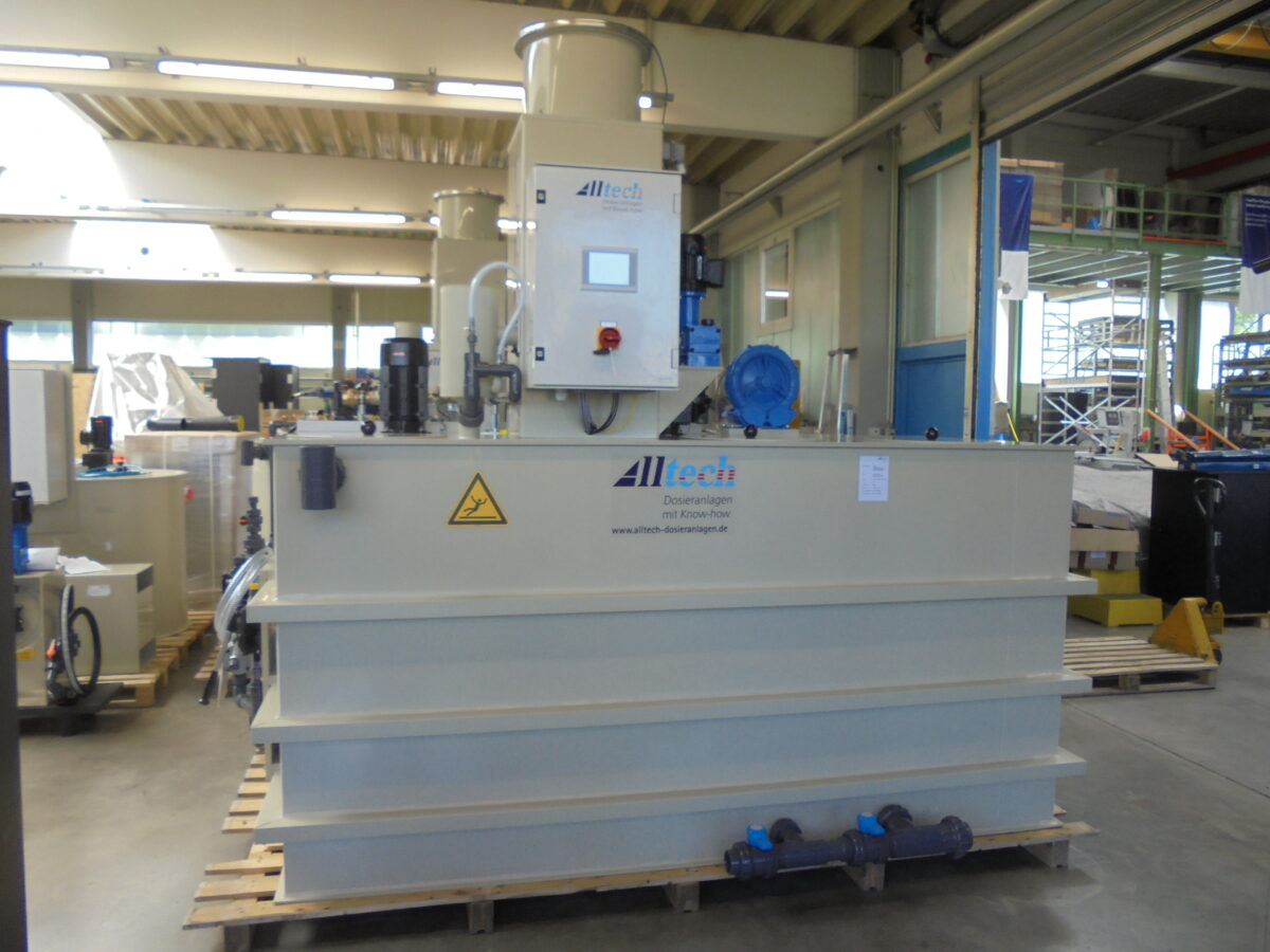 Polyelectrolyte dissolving station for the recommissioning of a mine ...